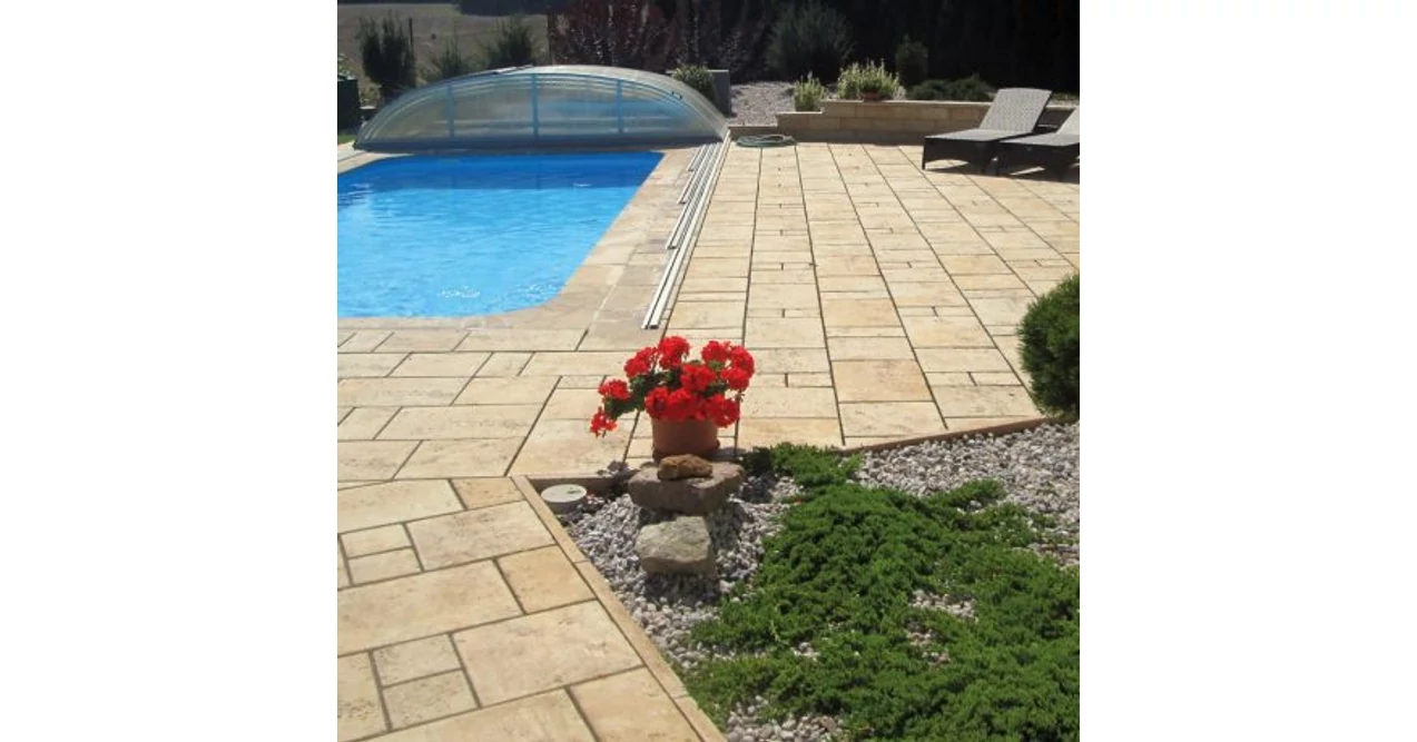 Travero medence lap, homokkő (60x30x3,5 cm) - Medence Szegélyek ...